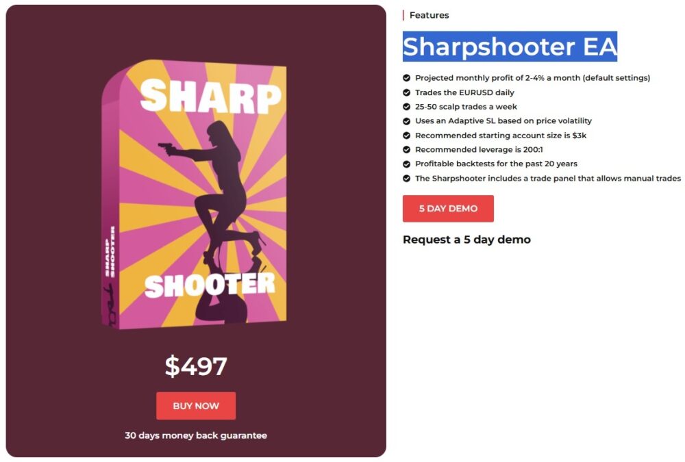 Sharp Shooter EA MT4 V3.0 NoDLL - Forex EAs Mall