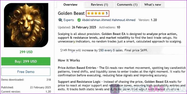 Golden Beats EA MT4 NoDLL